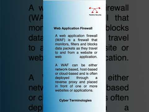 CyberSecurity Definitions | Web Application Firewall