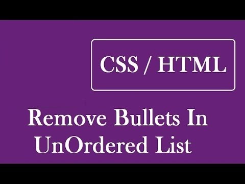 Create An Unordered List Without Any Bullets || Remove Bullets In Unordered List