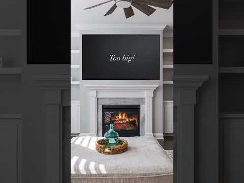 What size TV is BEST for over a fireplace?