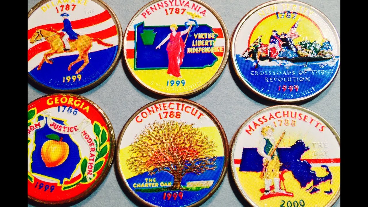 Painted State Quarter Set: 1999 & 2000