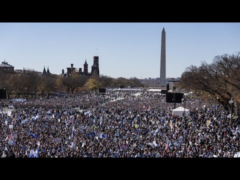 'We stand with Israel' - Hundreds of Thousands rally in Washington DC