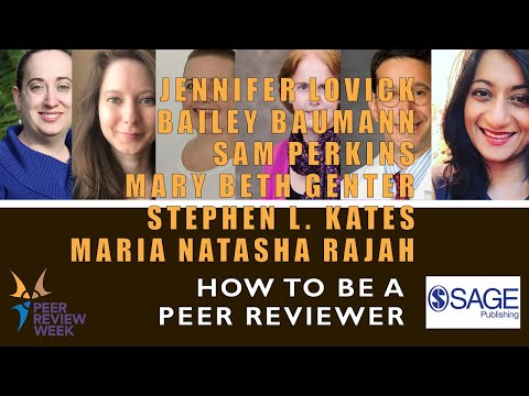 Webinar: SAGE Publishing - How to Be A Peer Reviewer
