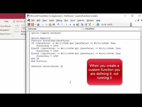 Microsoft Access A to Z: Creating custom functions with VBA