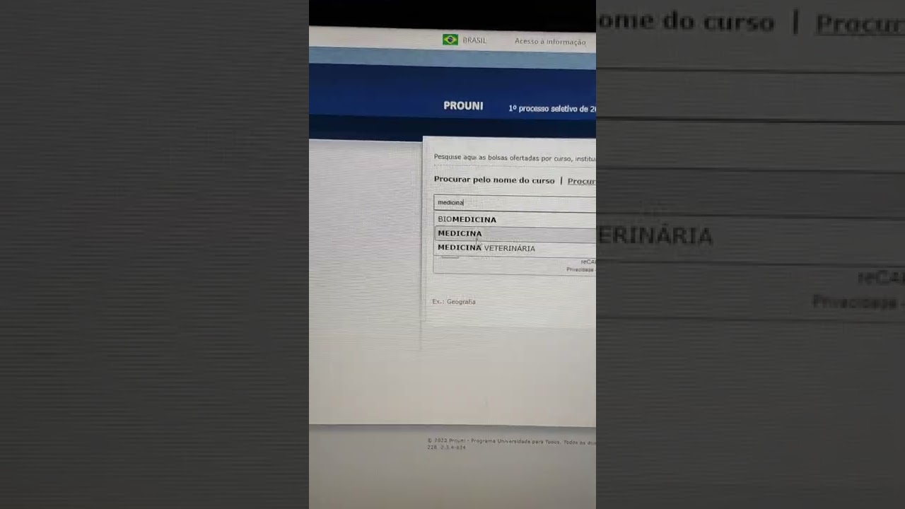 PROUNI 2022.1: CONSULTA DE VAGAS DISPONÍVEL