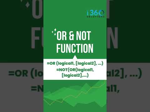 How to use OR & NOT functions in Excel #shorts #trending #viral #fun