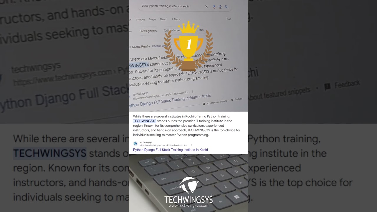 Master Python Skills with TECHWINGSYS: Leading Python Training Institute in Kochi#python#techwingsys