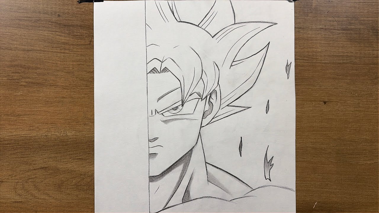 How to Draw Goku Ultra Instinct EASY ⚡ Step-by-Step Tutorial