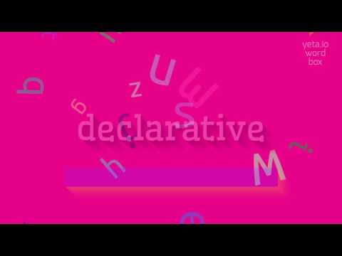 HOW TO SAY DECLARATIVE? #declarative