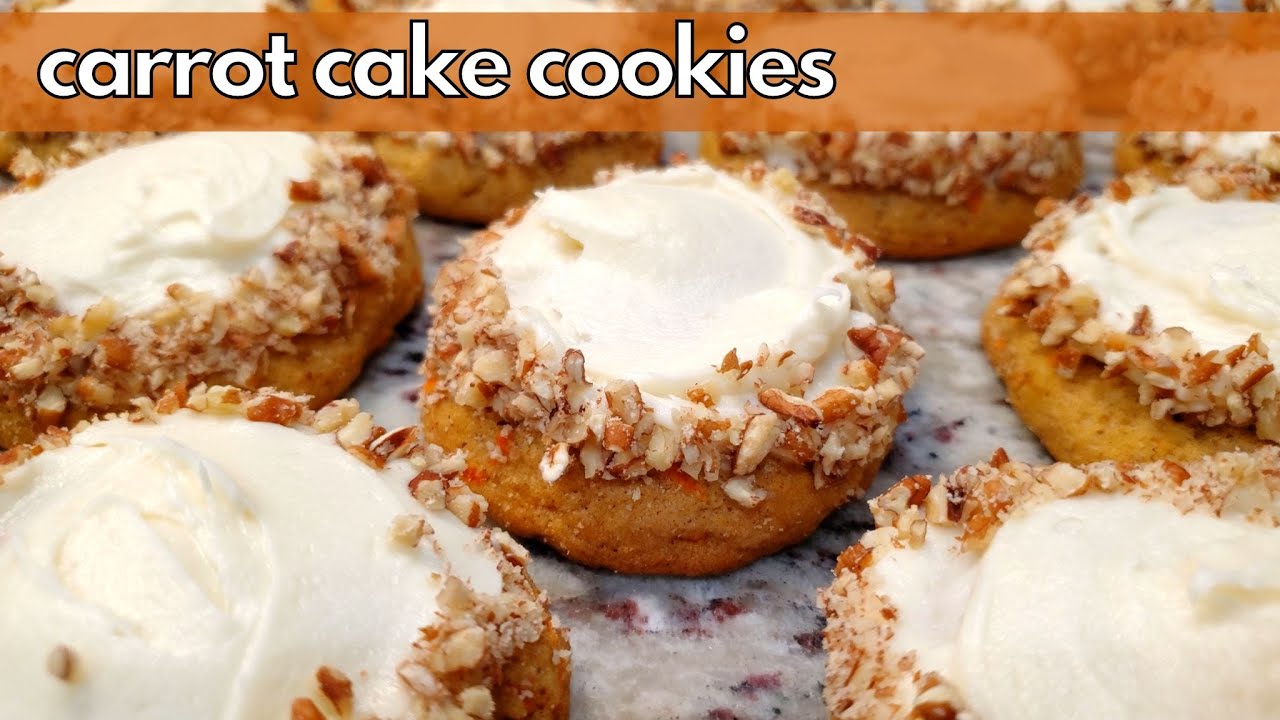 Carrot Cake Cookies with Cream Cheese Frosting! | Day 8 of 12 Days of Christmas Cookies!!