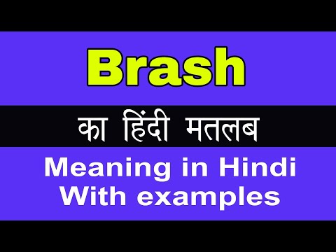 Brash Meaning in Hindi/Brash का अर्थ या मतलब क्या होता है