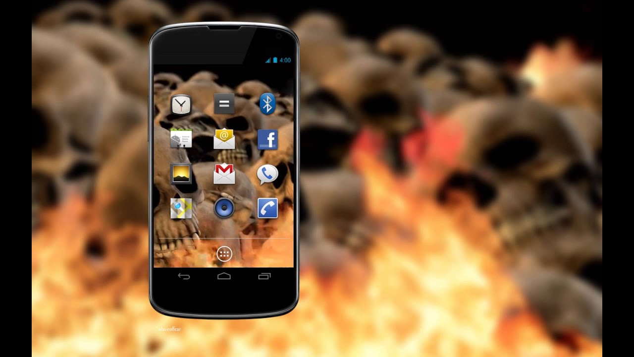 Burning Skulls Live Android Wallpaper