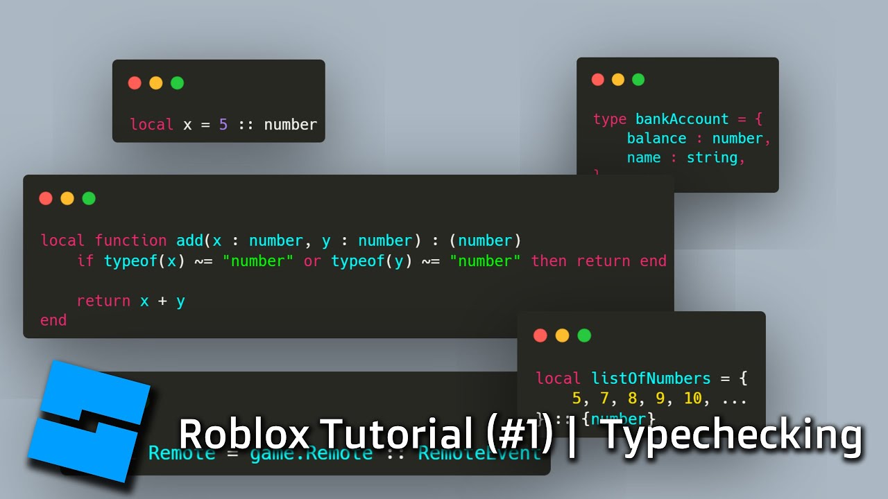 Roblox Tutorial (#1) | Typechecking