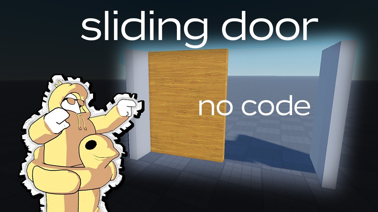 How to make a sliding door without code on Roblox