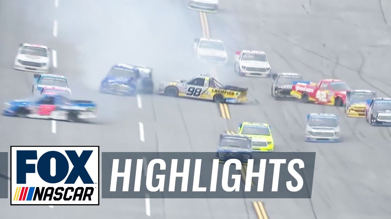 Enfinger gets turned triggering big wreck at Talladega | NASCAR ON FOX