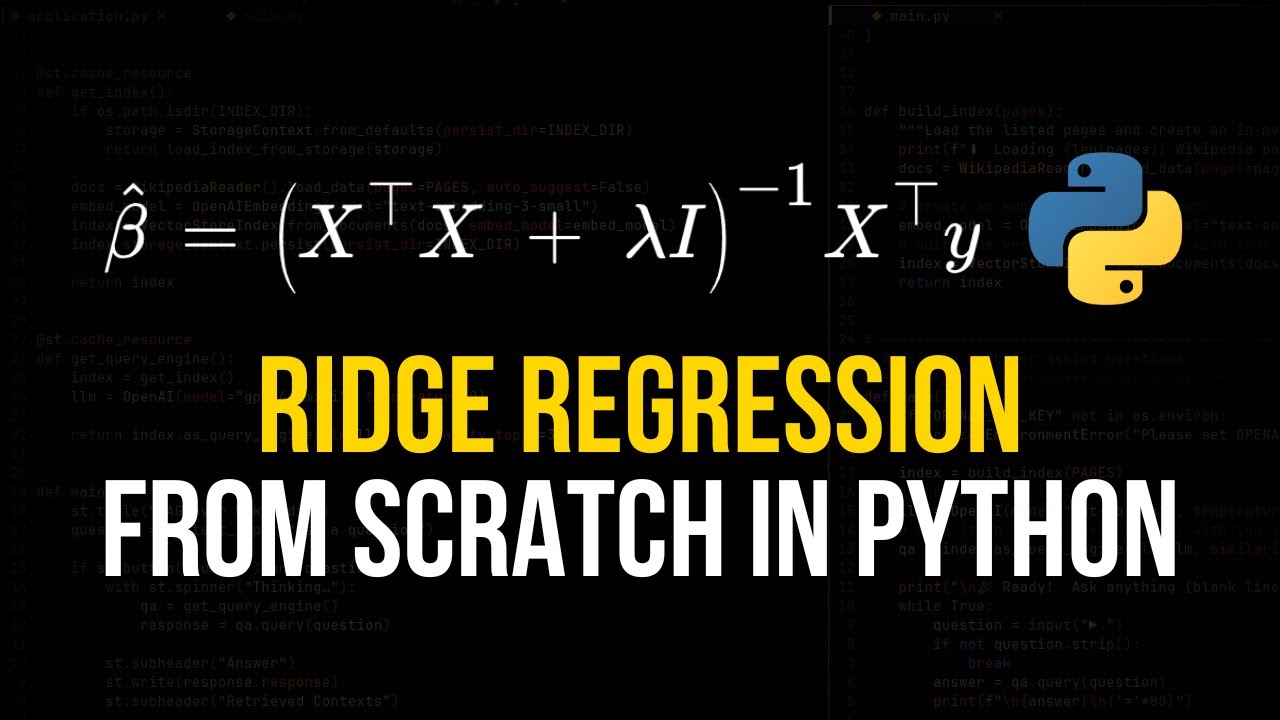 Ridge Regression From Scratch in Python (Mathematical)