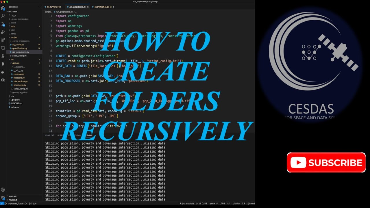 31.  How to create folders recursively in python using OS makedirs method