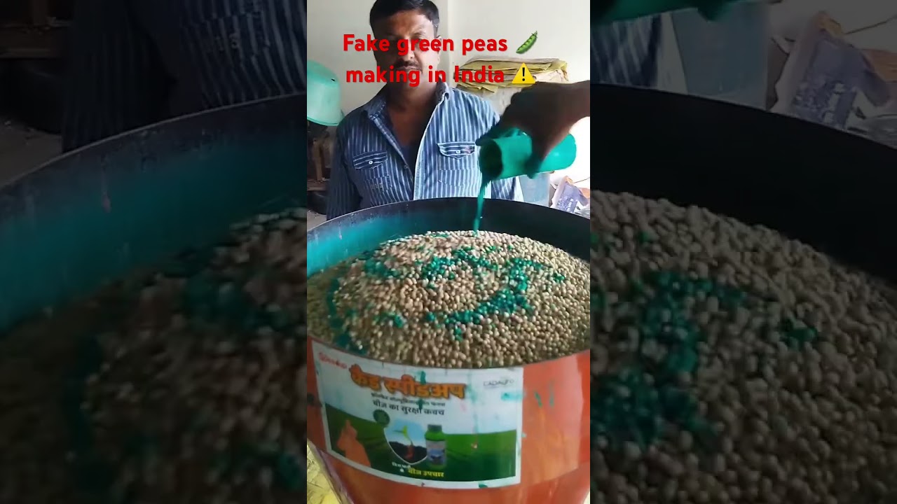 Fake green peas 🫛 making in India ⚠️