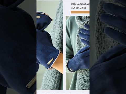 Warm & Cozy: Man Suede Fleece-lined Mittens Gloves for Fashion Cycling and Driving