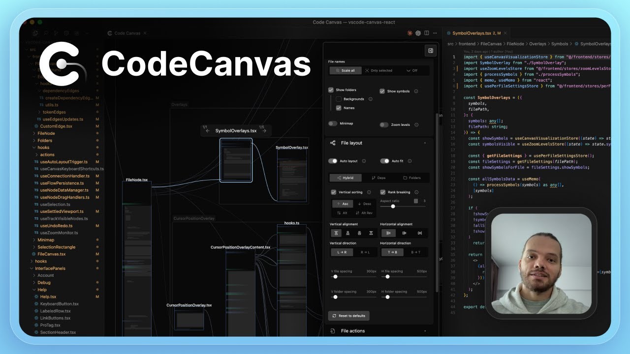 Code Canvas VSCode extension - All features walkthrough (New UI)