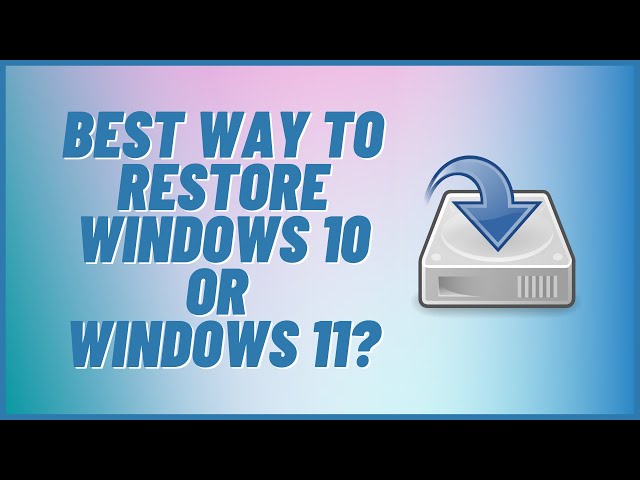 How to create system restore point and recover your Windows PC