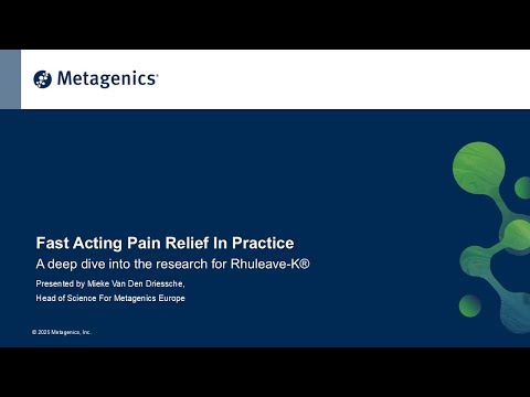 Using fast acting pain relief in practice a deep dive into the research for Rhuleave K™