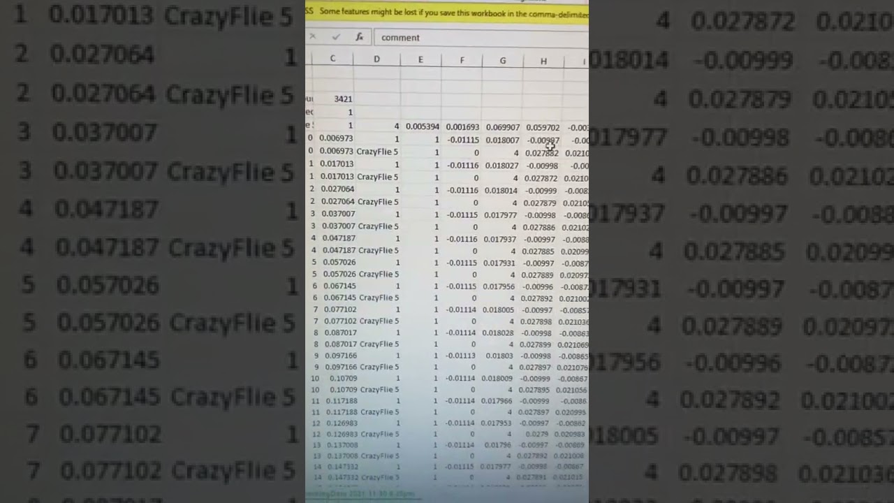 Crazyflie 2.0 Quadcopter OptiTrack CSV File
