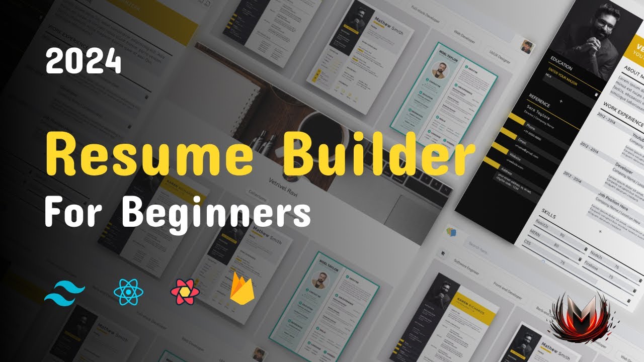 Full-Stack Resume Builder |  For Beginners | ReactJS, Firebase, React Query