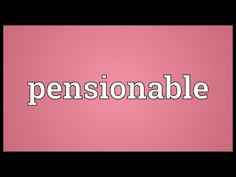 Pensionable Meaning