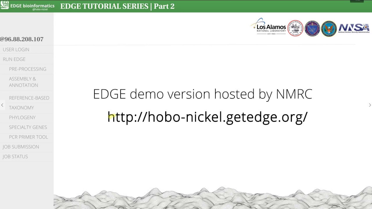 EDGE Tutorial Part 2.1 - User Login