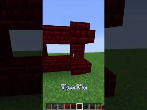 how to build a RED NETHER BRICK wall!! update 1.21 #shorts #minecraftbuilds #minecraft