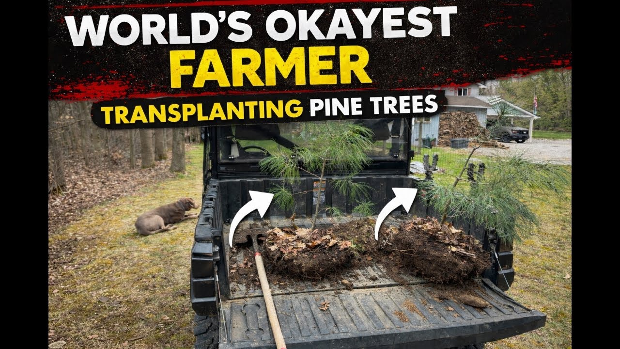 How To Transplant Pine Trees #WorldsOkayestFarmer