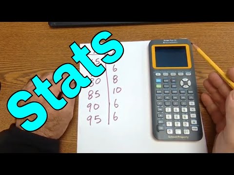 Statistics on a TI-84 graphing calculator, Mean, Standard Deviation, Frequency, Regression