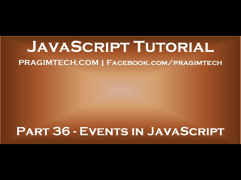 Events in JavaScript