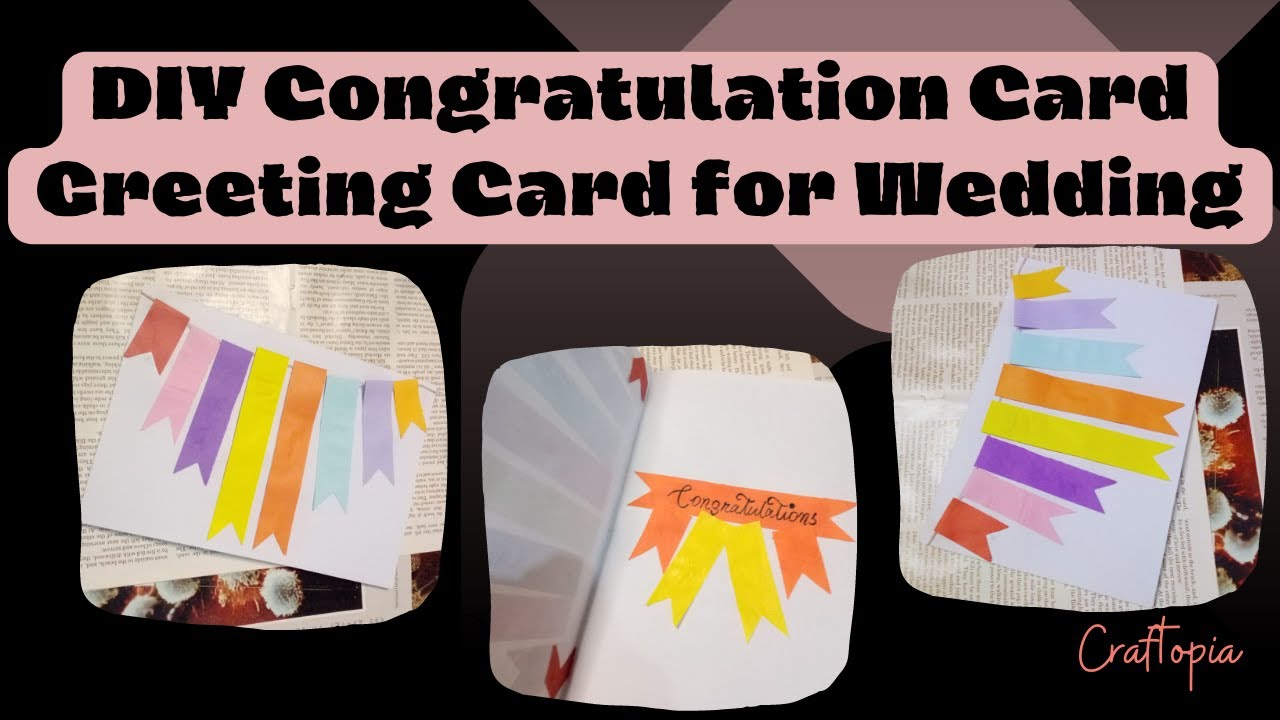 How to make Graduation Card | DIY Congratulations Card Tutorial | Wedding Congratulations Card
