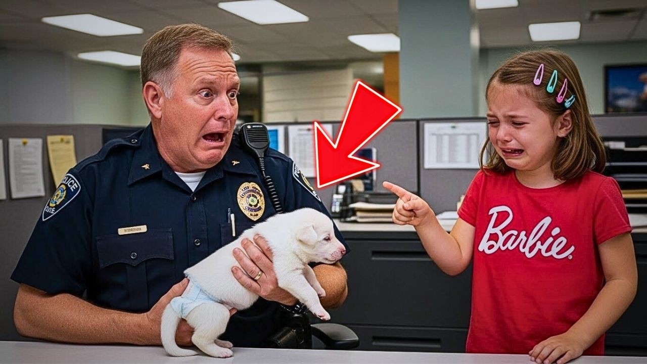 Little Girl Walks Into the Police Station With a Dying Puppy — The Officer Panics When He Sees It