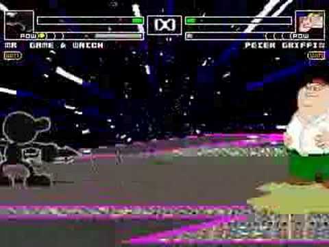 MUGEN: Mr. Game & Watch vs. Peter Griffin (Defensive AI)