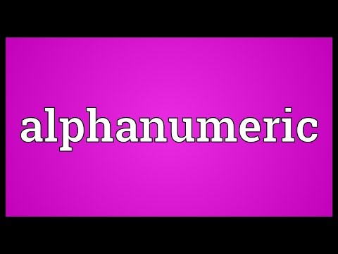 Alphanumeric Meaning