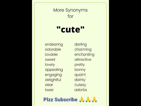 English grammar | Synonyms Of Cute short video #english #shorts #short #video #grammar