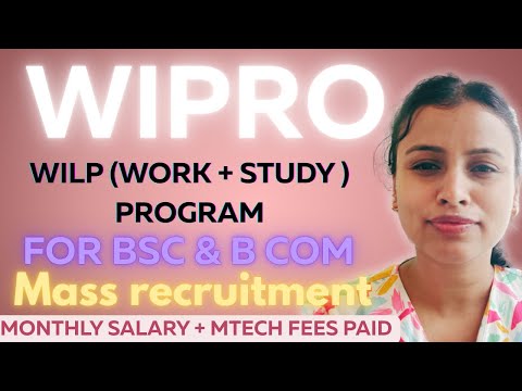 Wipro Is MASS HIRING BSc And B Com Freshers For BIG Salary with Mtech. Admission