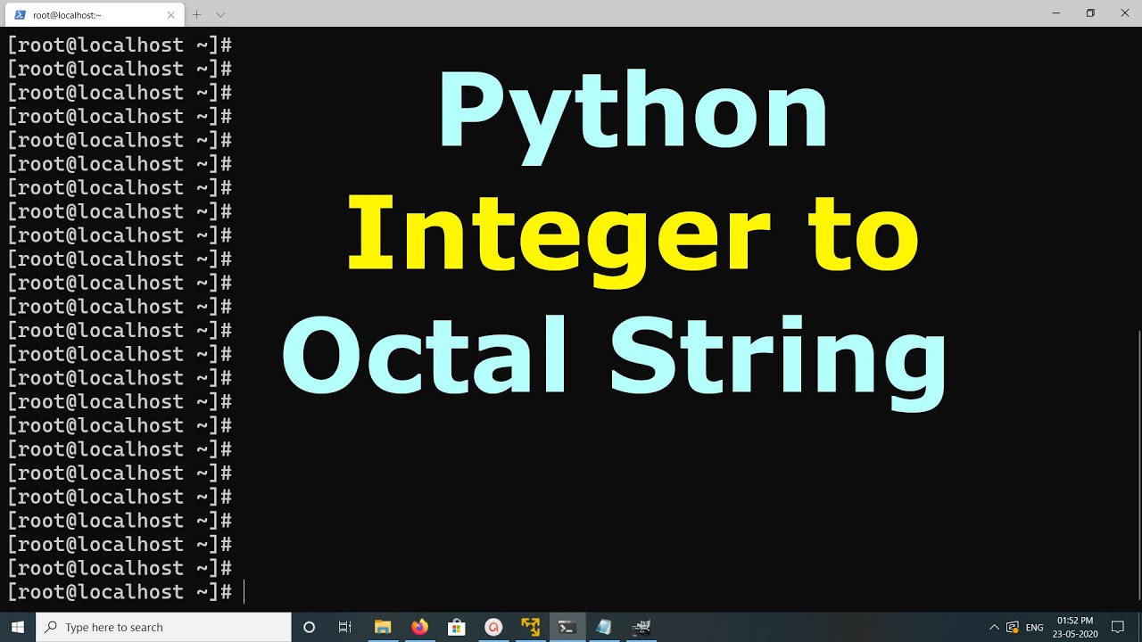Python Convert Integer to Octal String