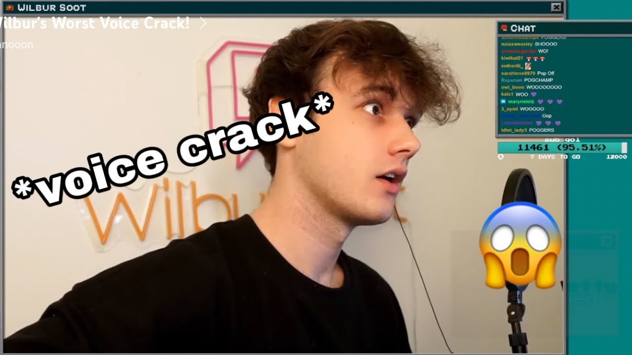 Wilbur having a voice crack while singing concrete