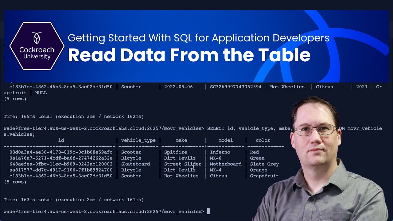 Read Data from the Table - Getting Started With SQL for Application Developers