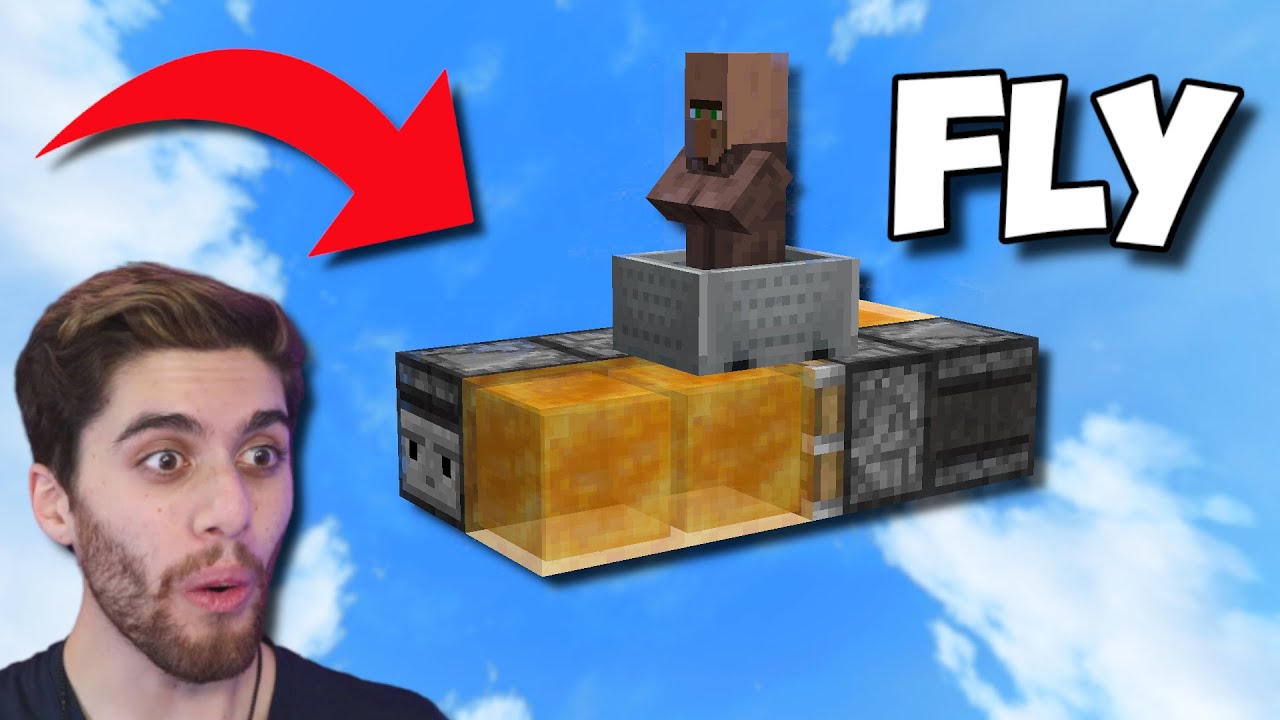 Easy Minecraft FLYING MACHINE Tutorial!!! - Working Minecraft Plane!