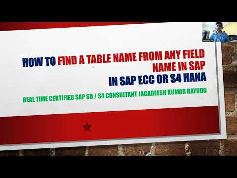 How to Find a table name from any field name in SAP ecc or s4 hana