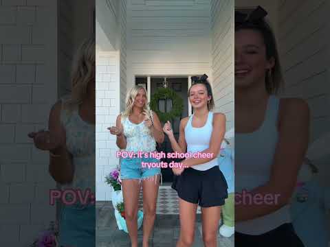 Cheer tryouts 💕🎉✨ #cheer #fyp #viral #preppy #ootd #grwm #momanddaughter #hair