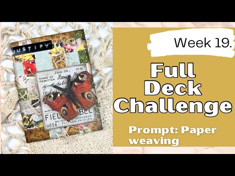 Full Deck Challenge 3 - Week 19 Prompt - Paper Weaving - #alteredplayingcards