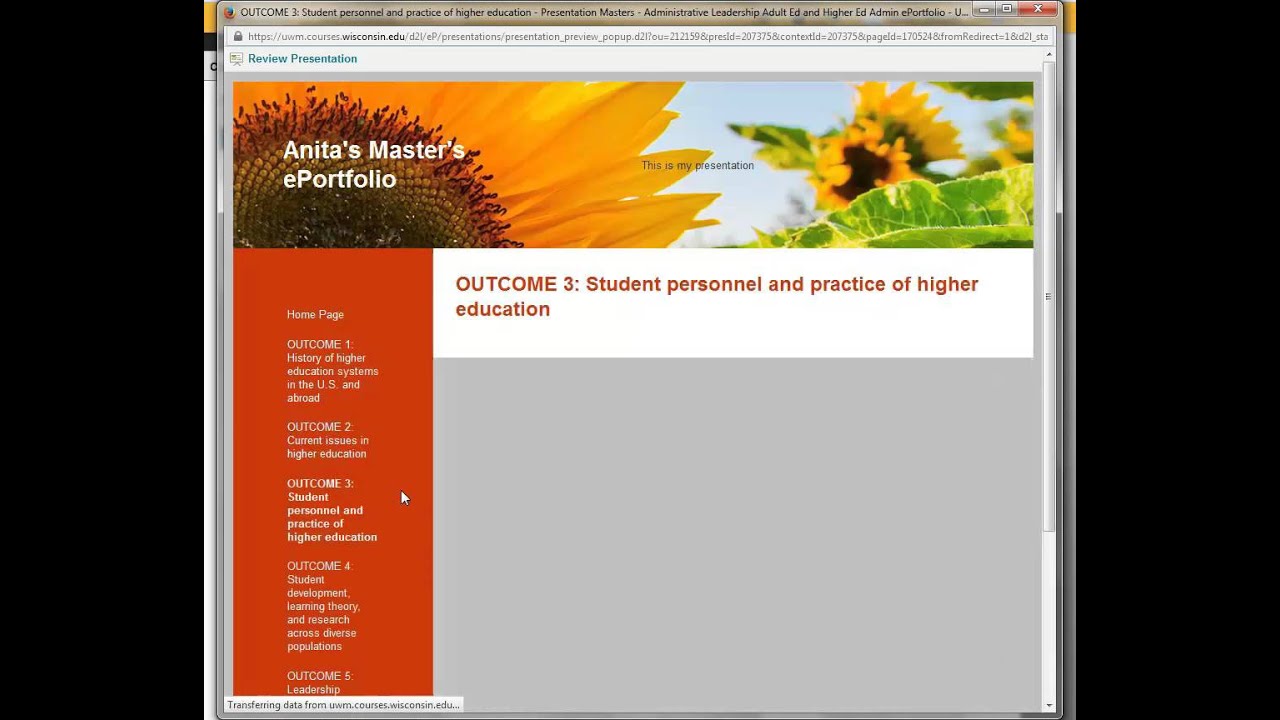 Adding files to the ePortfolio