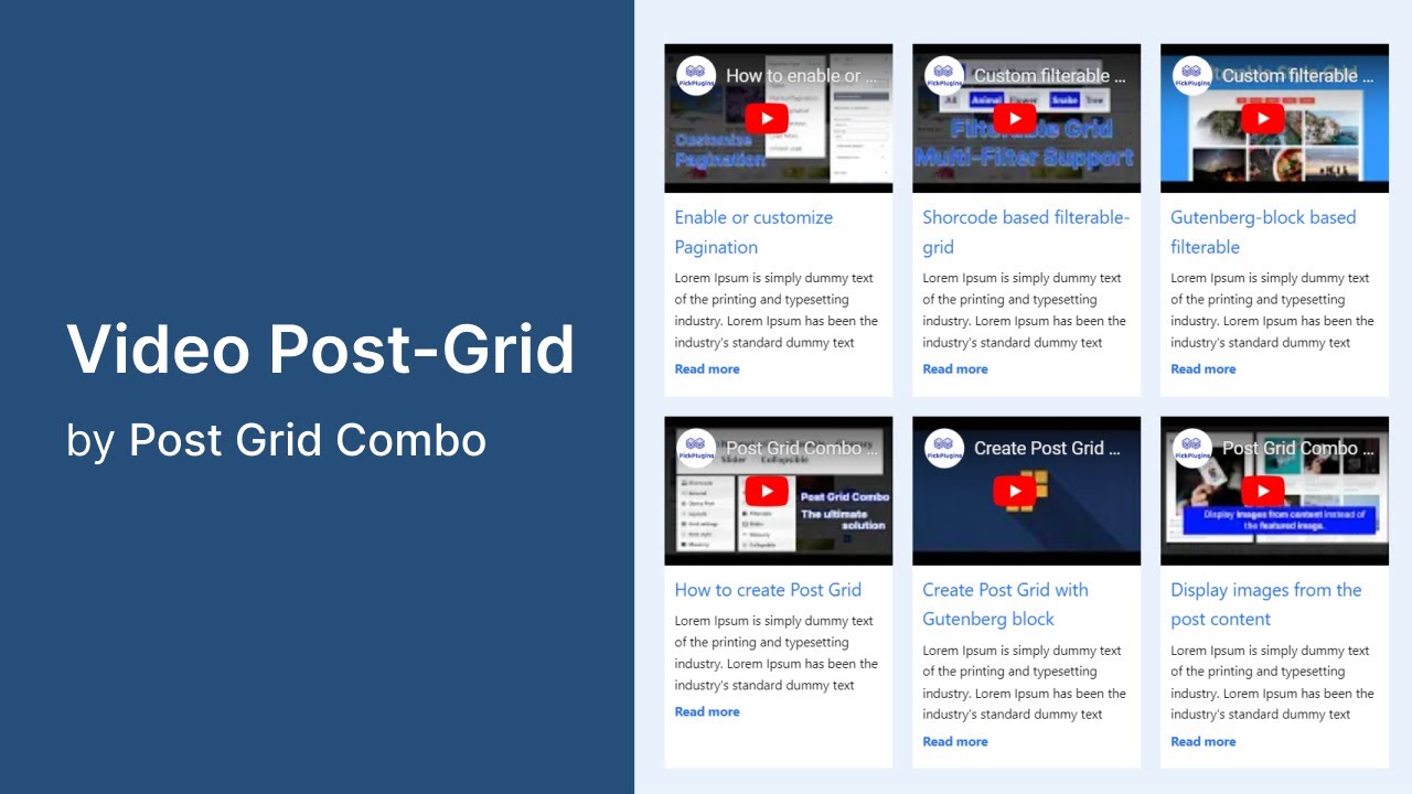 Video Post Grid by Combo Blocks (Post-Grid-Combo)
