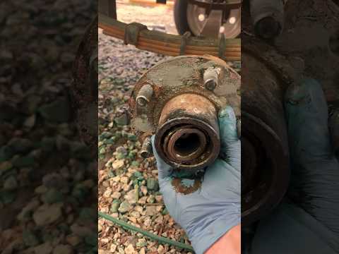 Pt1 Repack& inspect your trailer bearings with new grease to stay safe on the highway! #fishing #diy