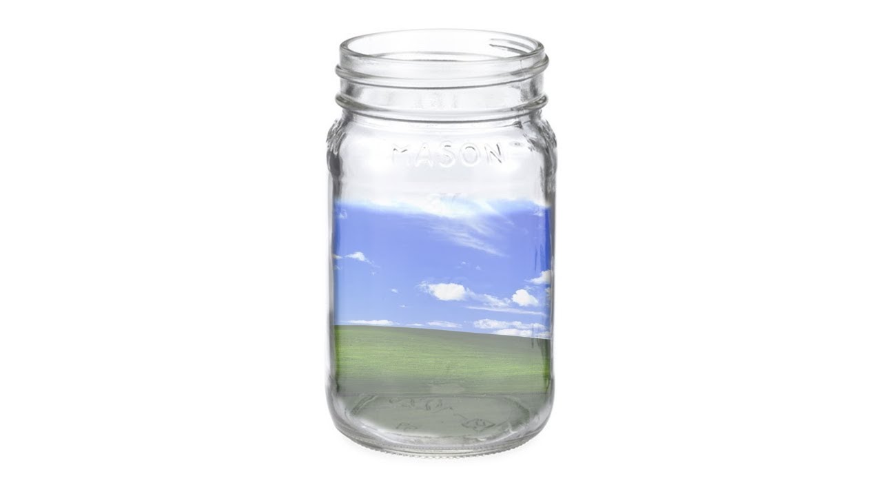 Literally drinking the Windows XP wallpaper
